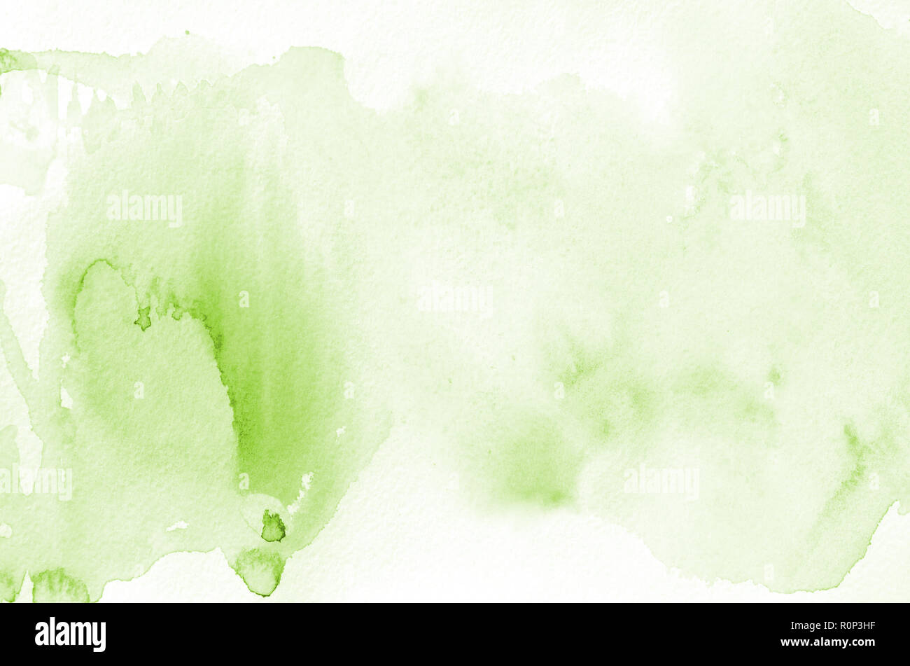 Hand drawn light green watercolor shape for your design. Creative ...