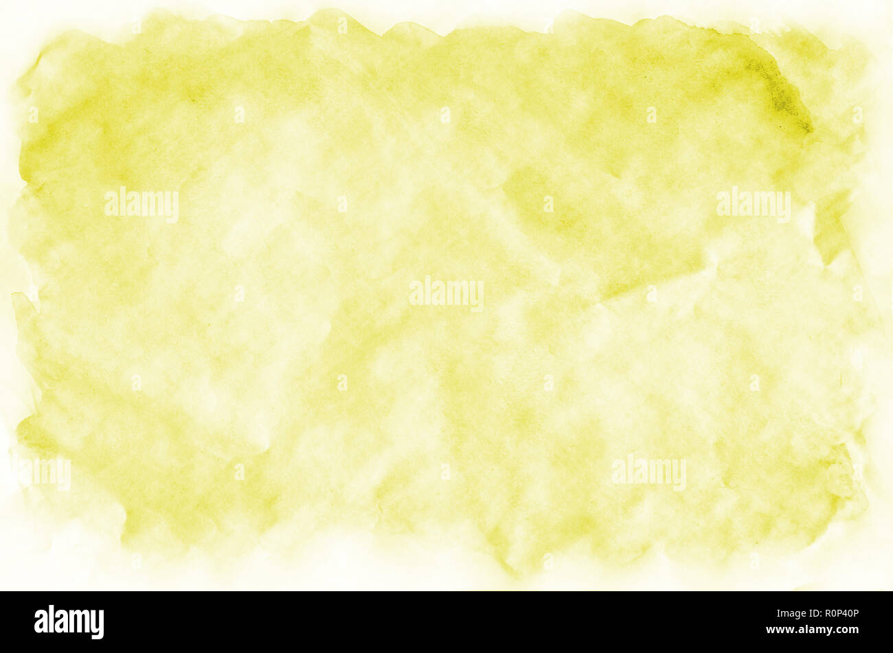 Colorful yellow watercolor wet brush paint liquid background for ...