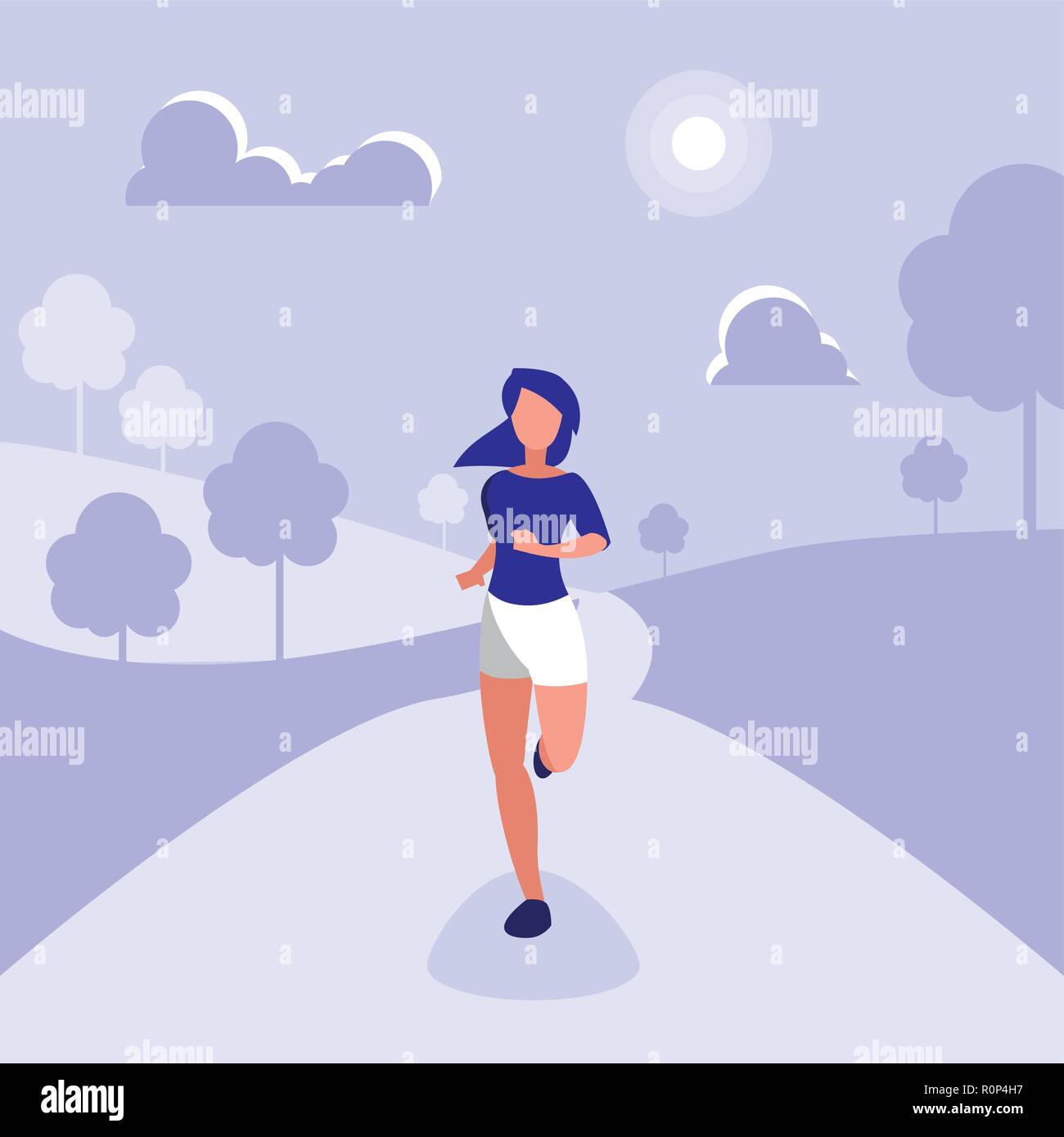 woman athlete running avatar character er vector illustration design ...