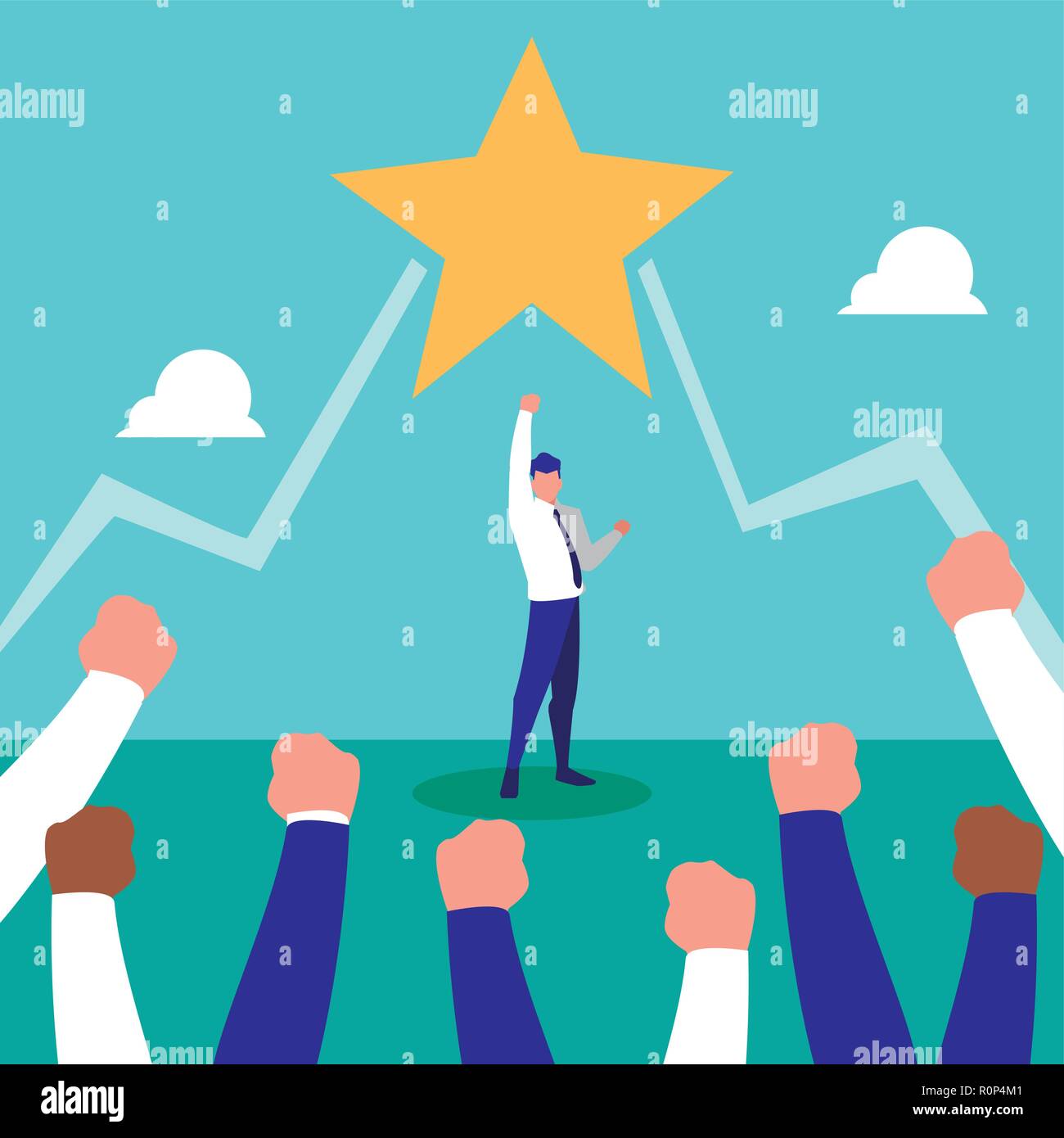 businessman leader avatar character vector illustration design Stock ...