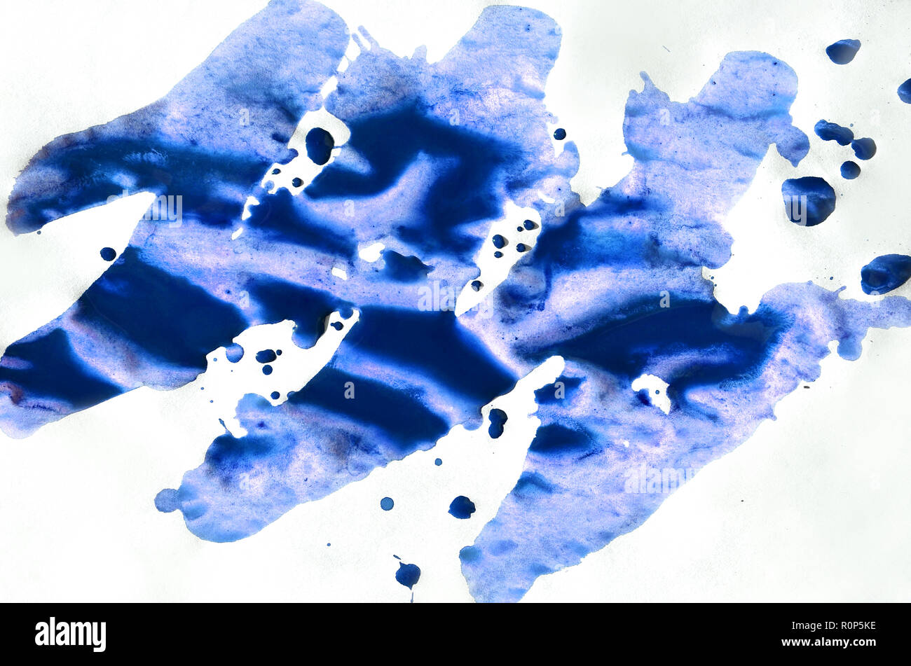 Watercolor wet background. blue and violet colors. Watercolor abstract ...