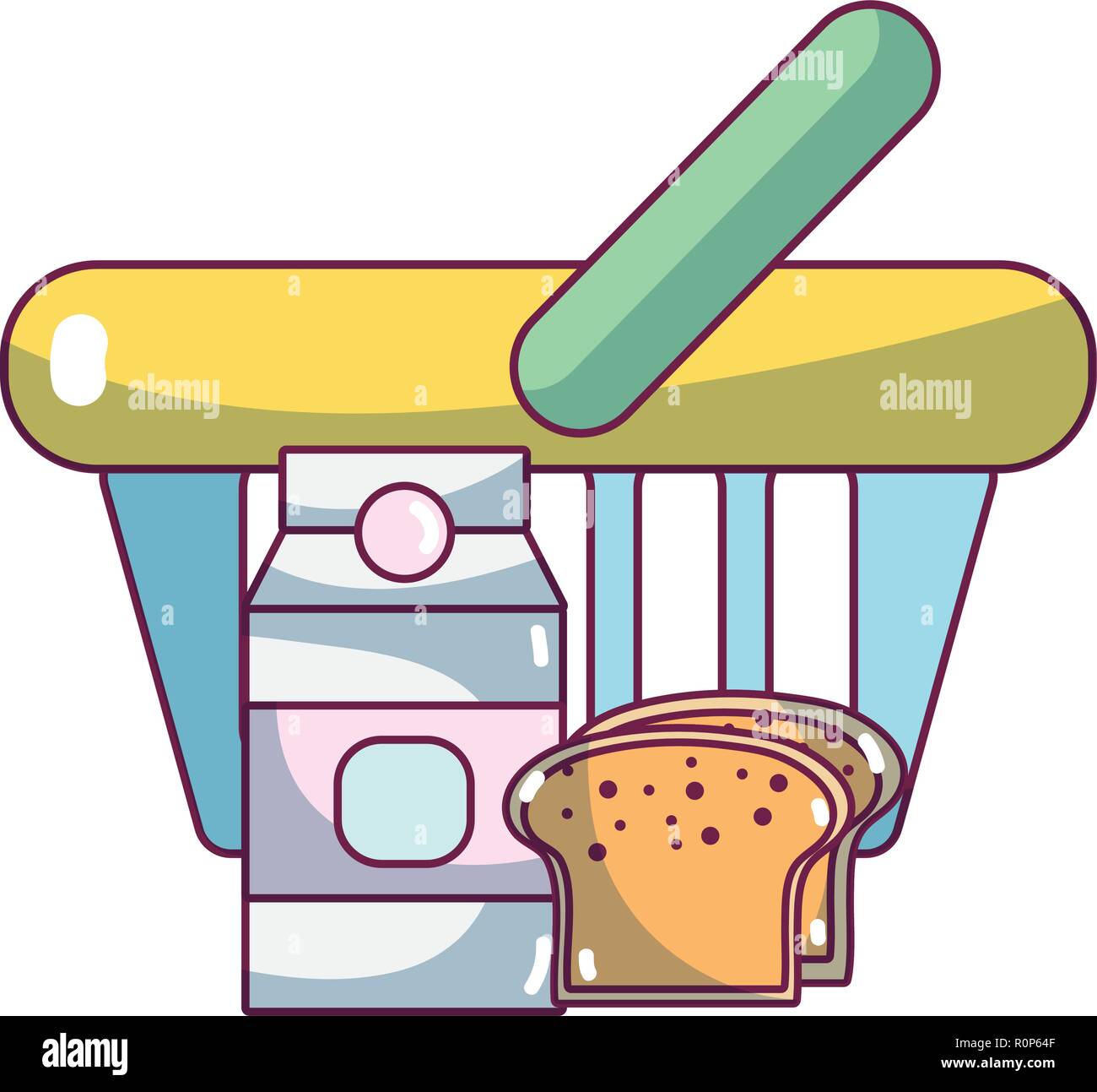 supermarket products cartoon Stock Vector Image & Art - Alamy