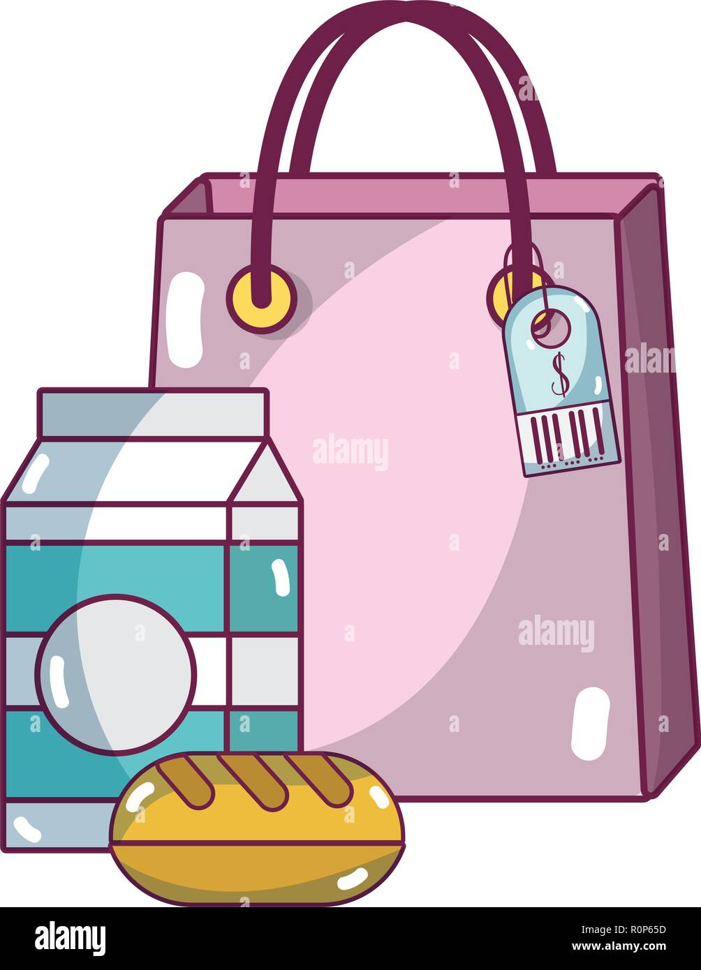 supermarket products cartoon Stock Vector Image & Art - Alamy