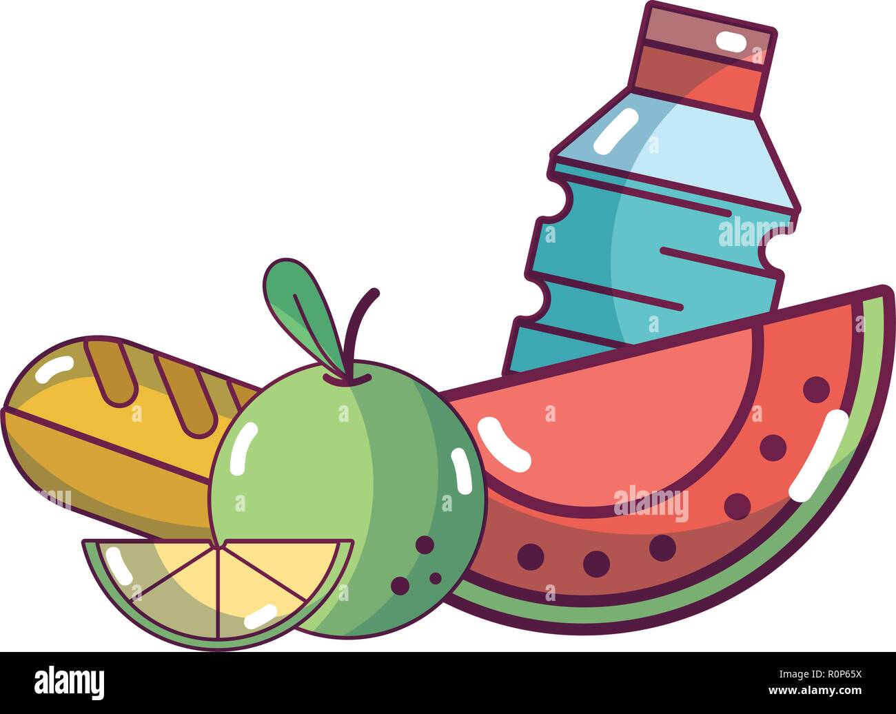 supermarket products cartoon Stock Vector Image & Art - Alamy