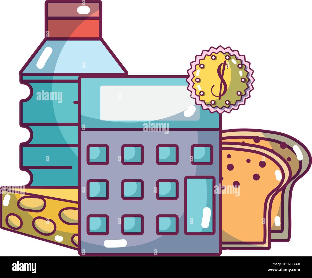 supermarket products cartoon Stock Vector Image & Art - Alamy