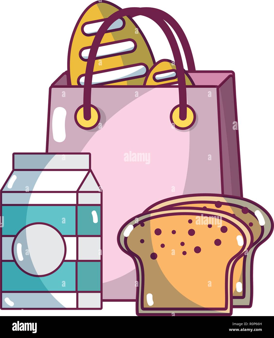 supermarket products cartoon Stock Vector Image & Art - Alamy