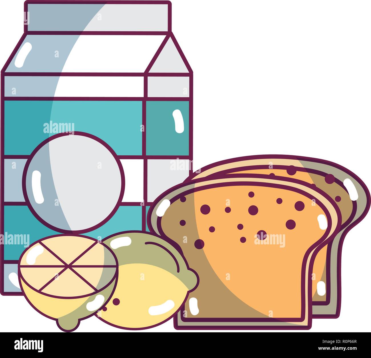 supermarket products cartoon Stock Vector Image & Art - Alamy