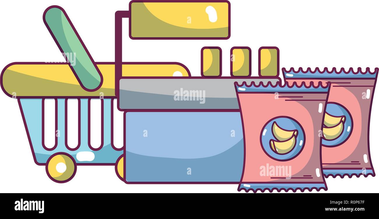 supermarket products cartoon Stock Vector Image & Art - Alamy