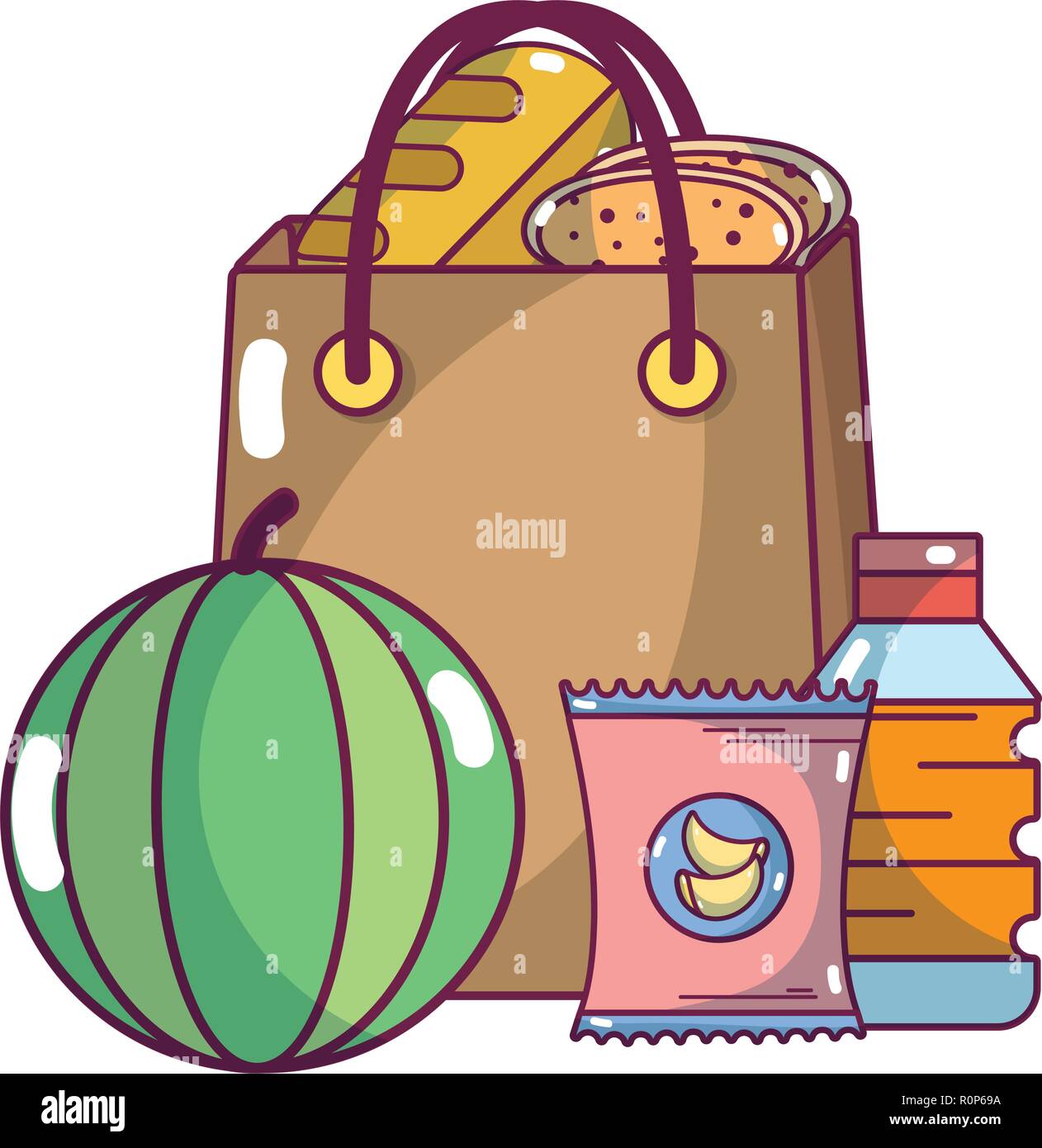 supermarket products cartoon Stock Vector Image & Art - Alamy