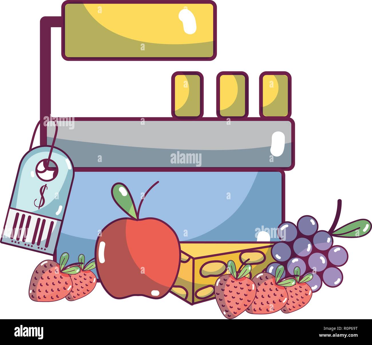 supermarket products cartoon Stock Vector Image & Art - Alamy