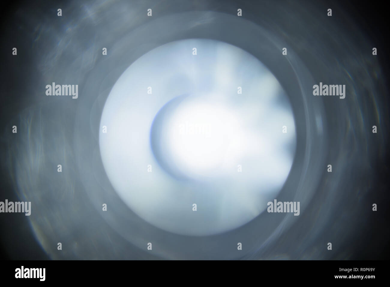 Luminous spots. Abstract lighting glare on black background. Out of ...