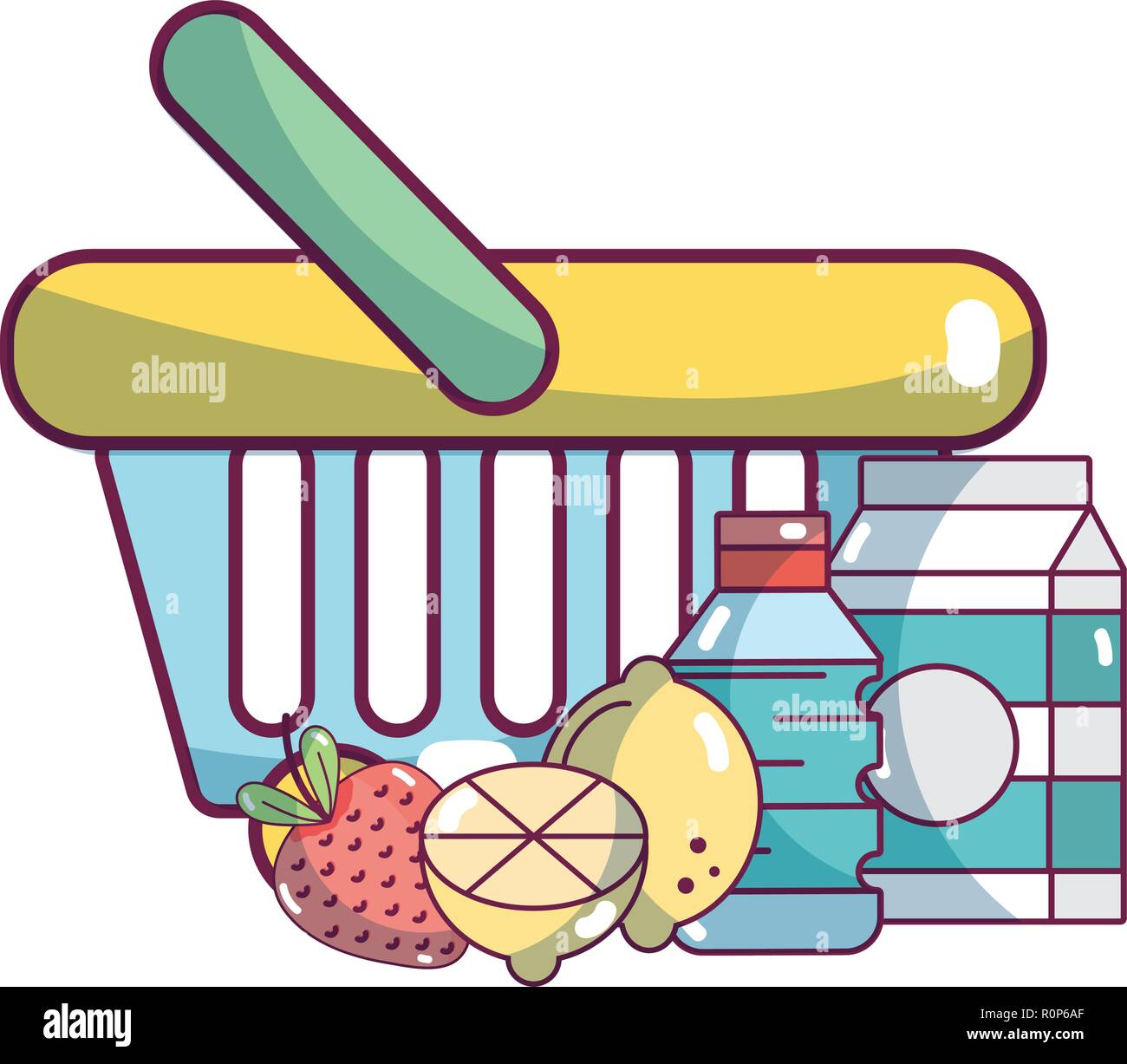 supermarket products cartoon Stock Vector Image & Art - Alamy
