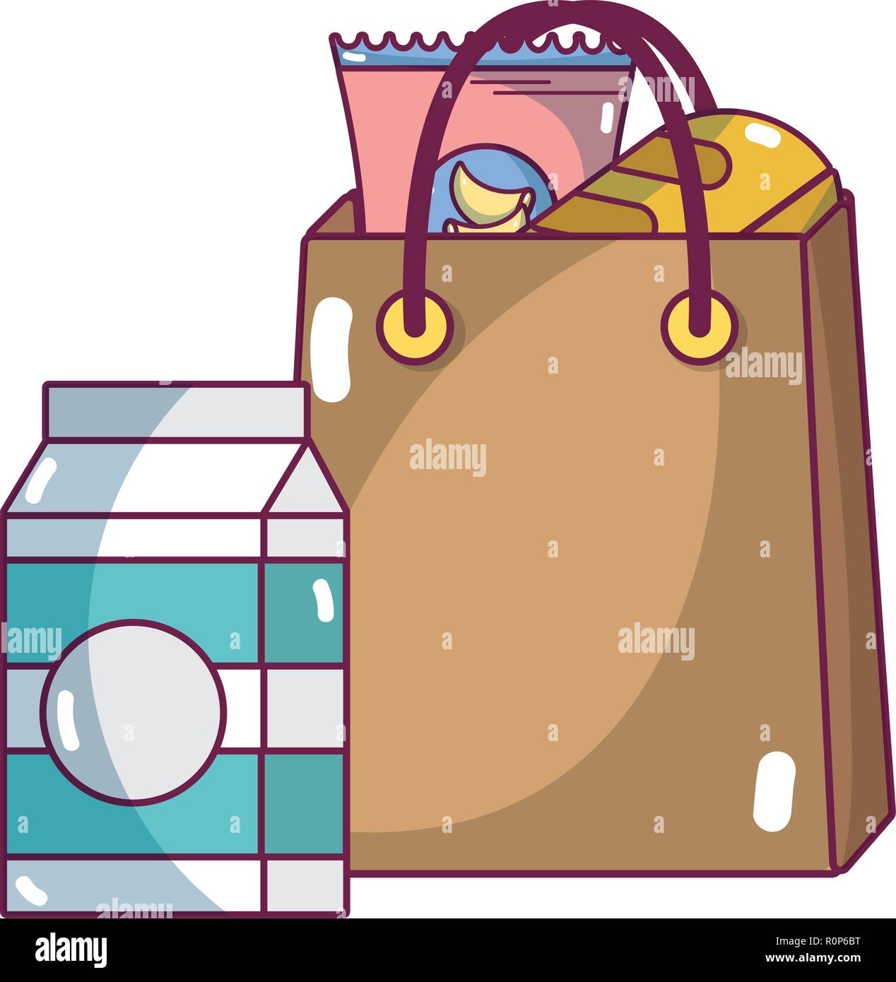 supermarket products cartoon Stock Vector Image & Art - Alamy