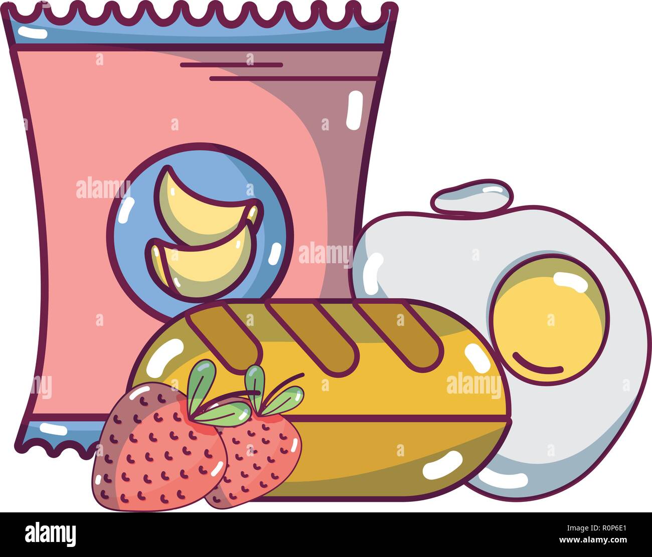 supermarket products cartoon Stock Vector Image & Art - Alamy