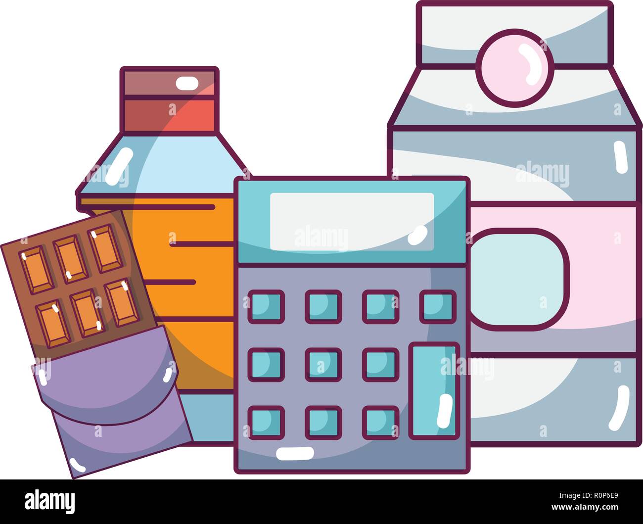 supermarket products cartoon Stock Vector Image & Art - Alamy