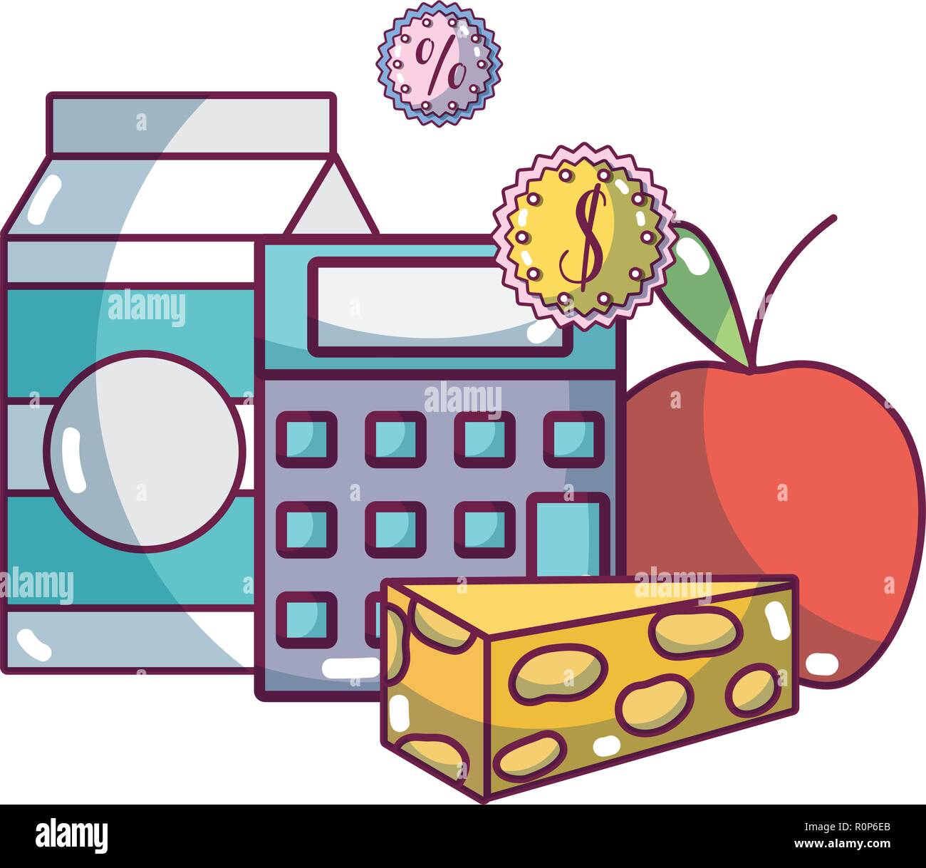 supermarket products cartoon Stock Vector Image & Art - Alamy
