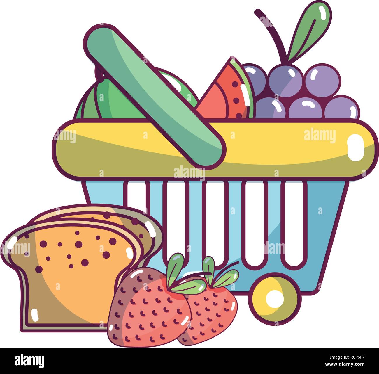 supermarket products cartoon Stock Vector Image & Art - Alamy
