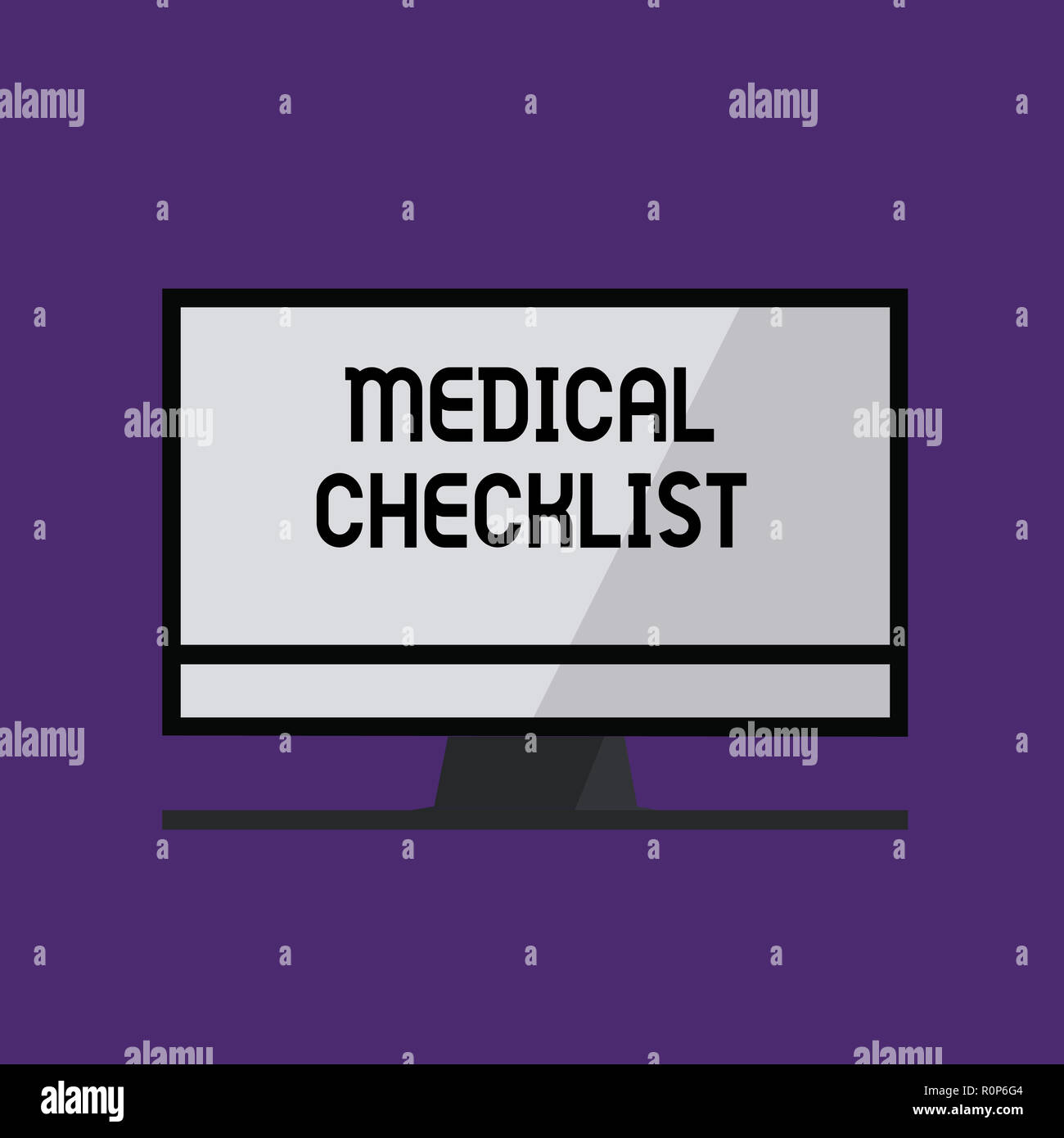 Writing note showing Medical Checklist. Business photo showcasing Guide ...