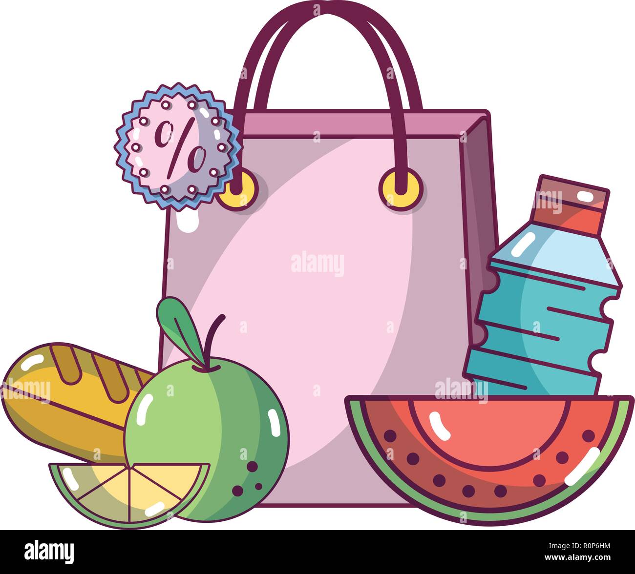 supermarket products cartoon Stock Vector Image & Art - Alamy