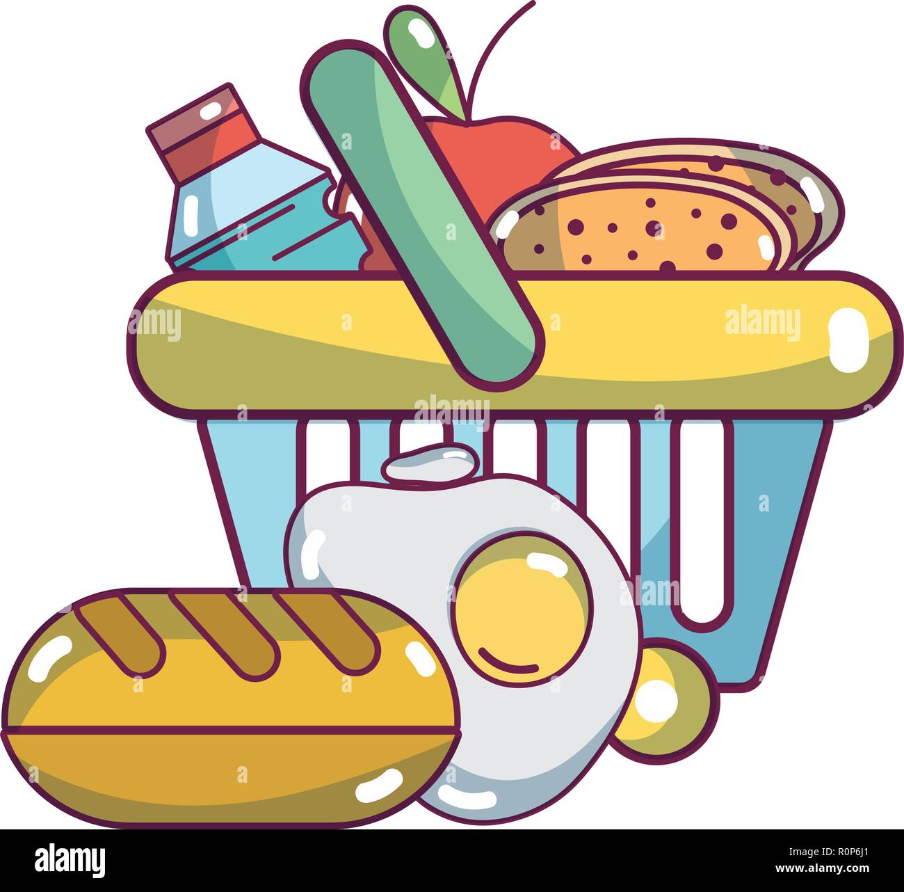 supermarket products cartoon Stock Vector Image & Art - Alamy
