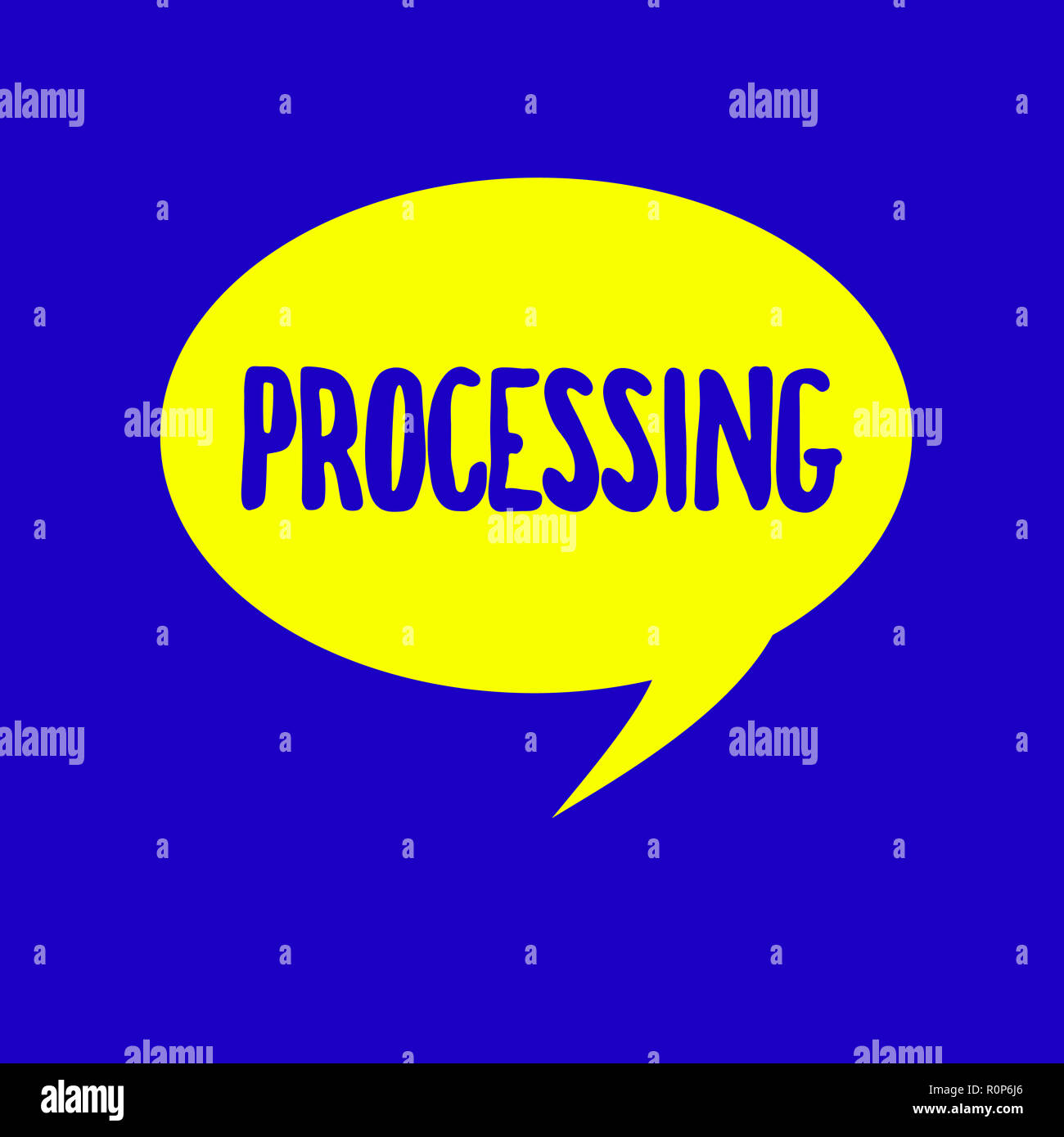 Text sign showing Processing. Conceptual photo Series of mechanical or ...