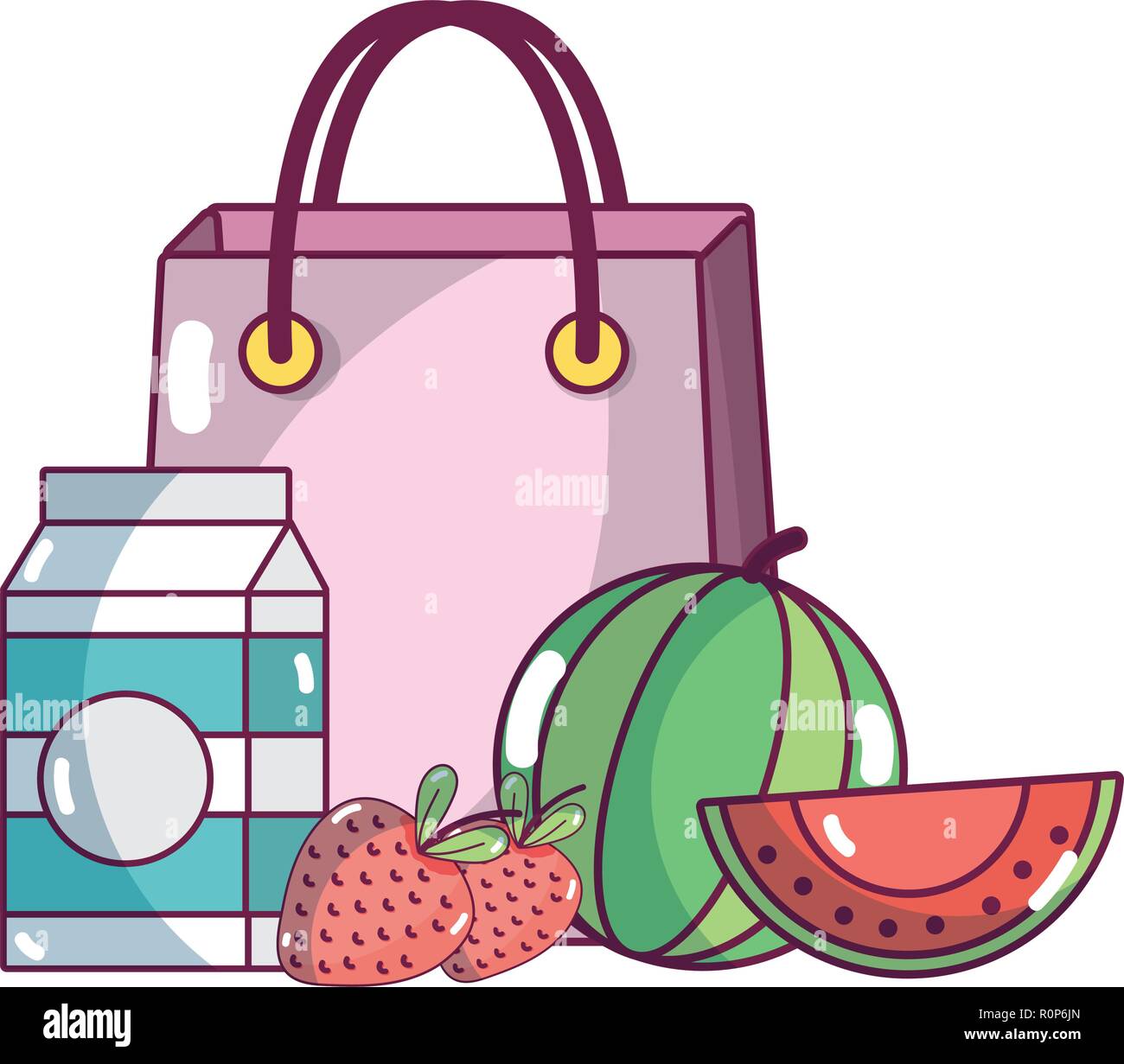 supermarket products cartoon Stock Vector Image & Art - Alamy