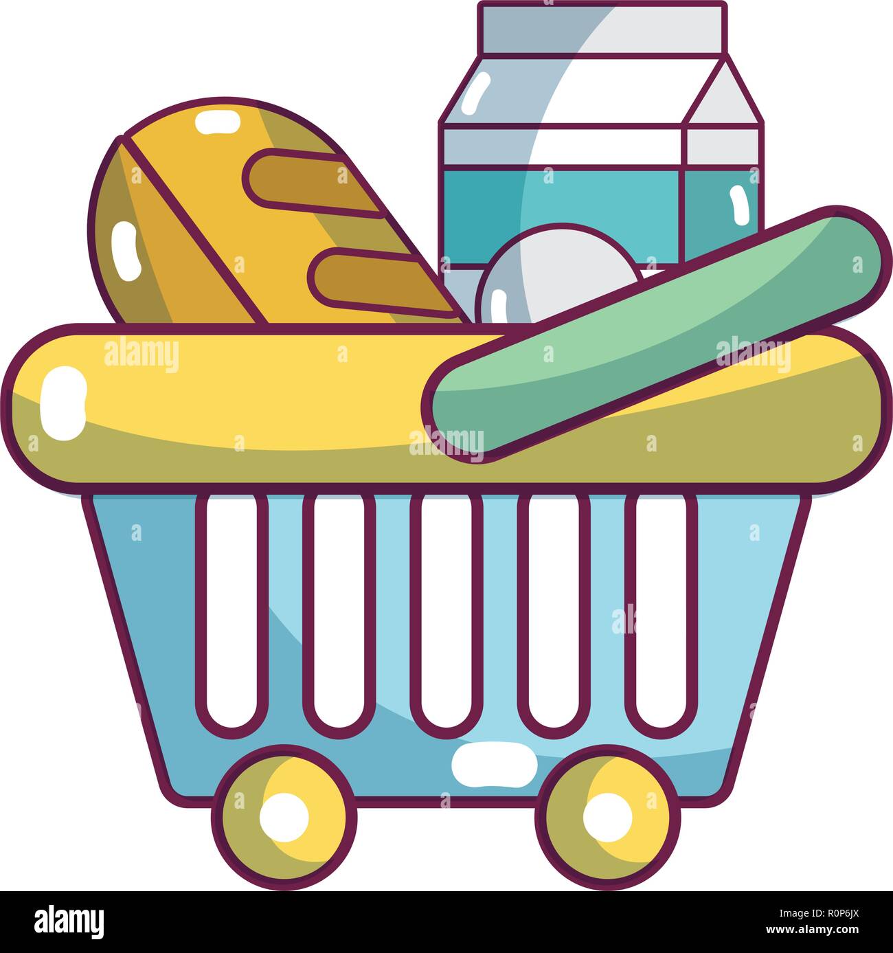 supermarket products cartoon Stock Vector Image & Art - Alamy