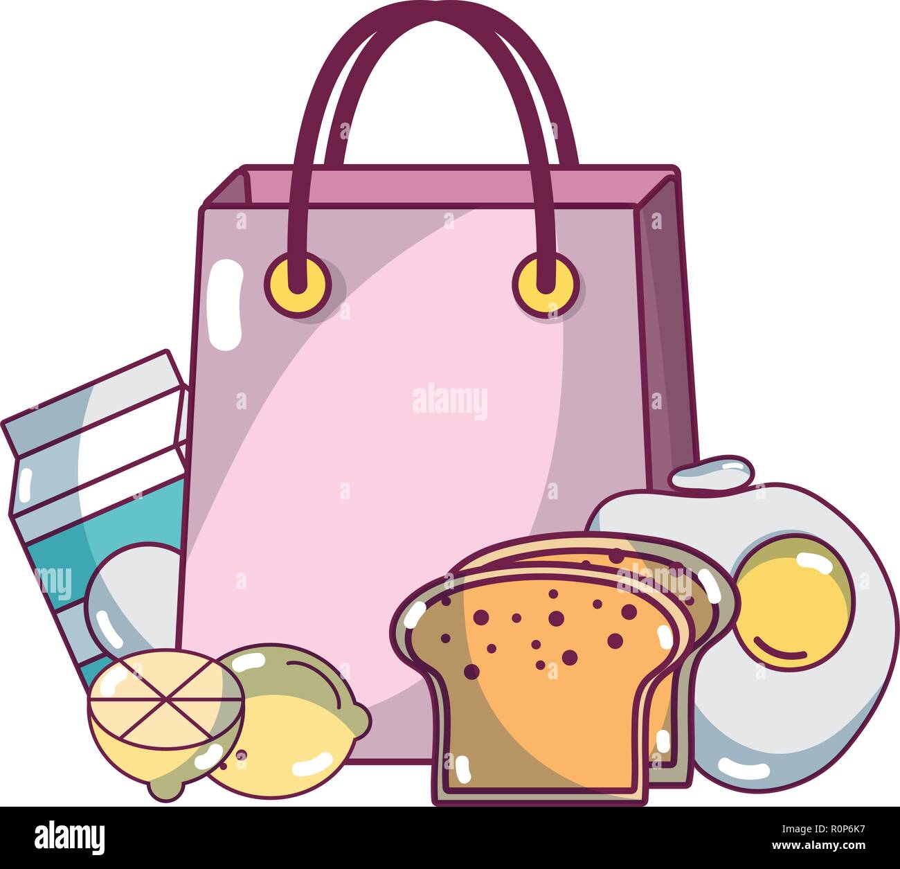 supermarket products cartoon Stock Vector Image & Art - Alamy