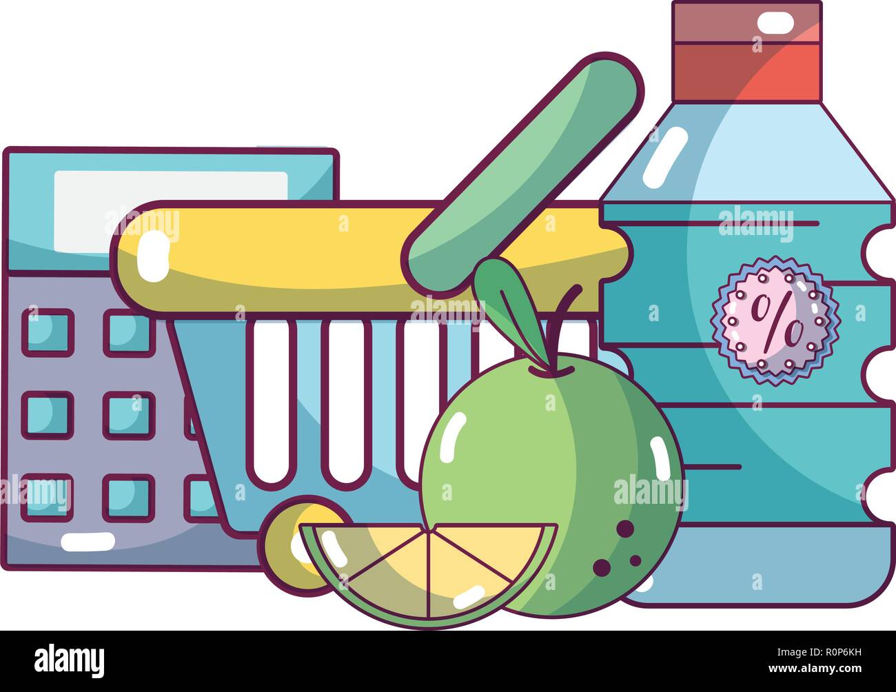 supermarket products cartoon Stock Vector Image & Art - Alamy