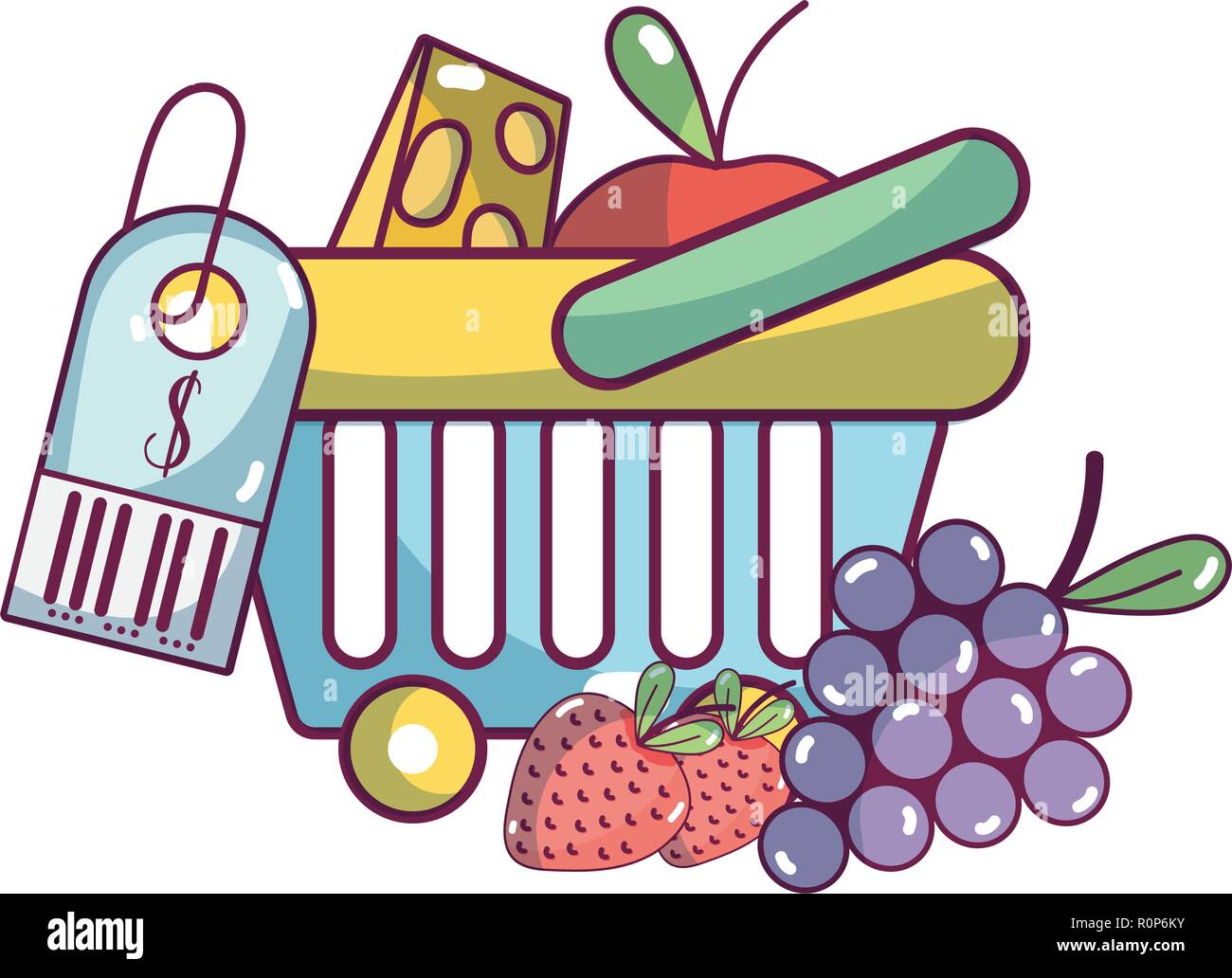 supermarket products cartoon Stock Vector Image & Art - Alamy
