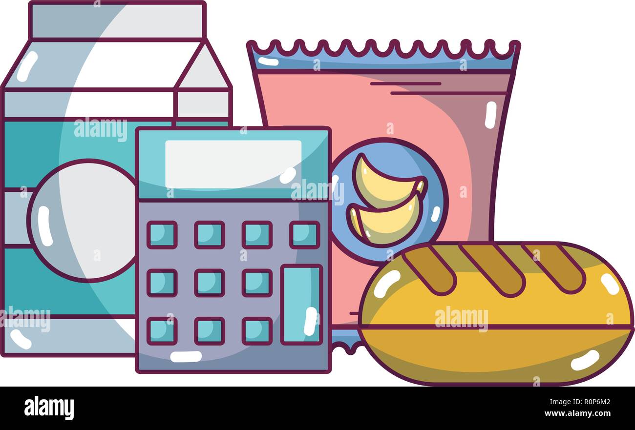 supermarket products cartoon Stock Vector Image & Art - Alamy
