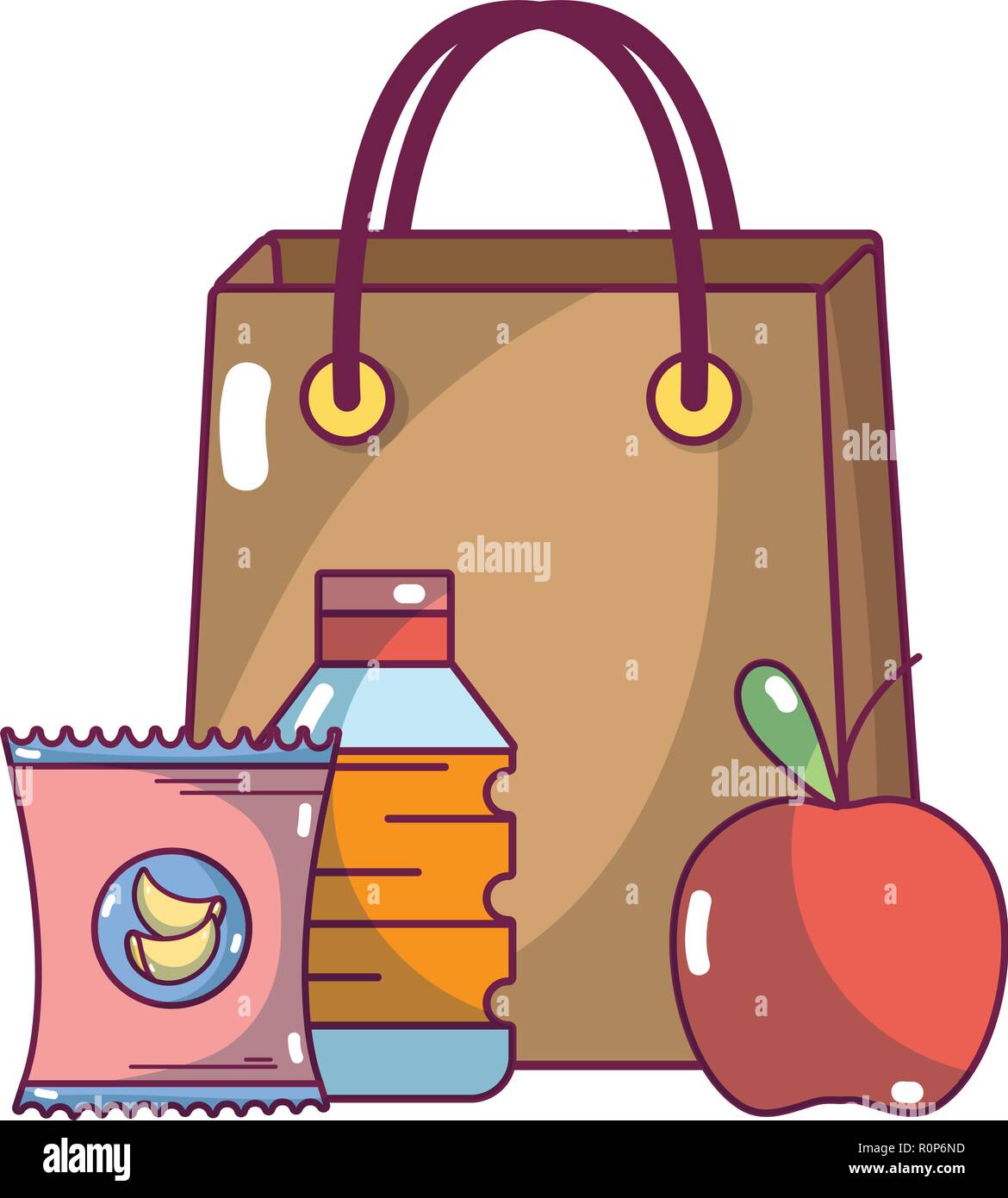 supermarket grocery products cartoon Stock Vector Image & Art - Alamy