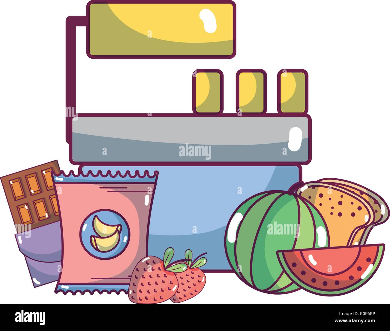 Hypermarket cash register Stock Vector Images - Alamy