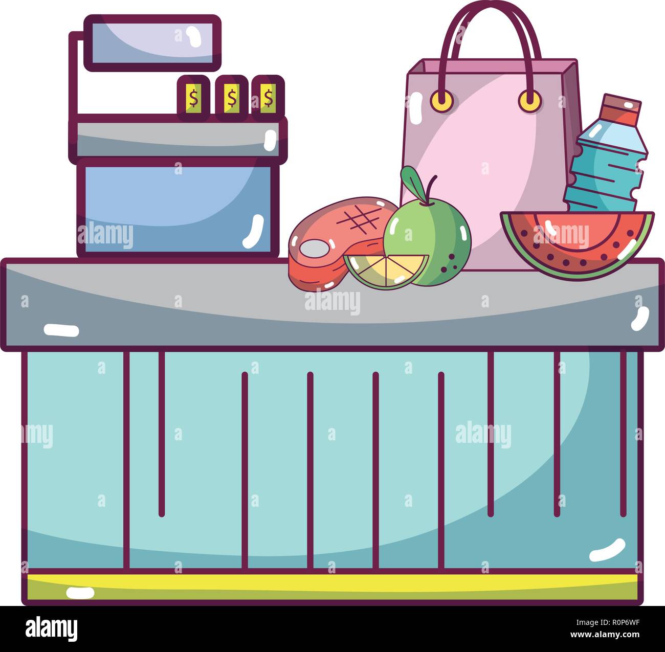 Cash Register Cartoon High Resolution Stock Photography and Images - Alamy