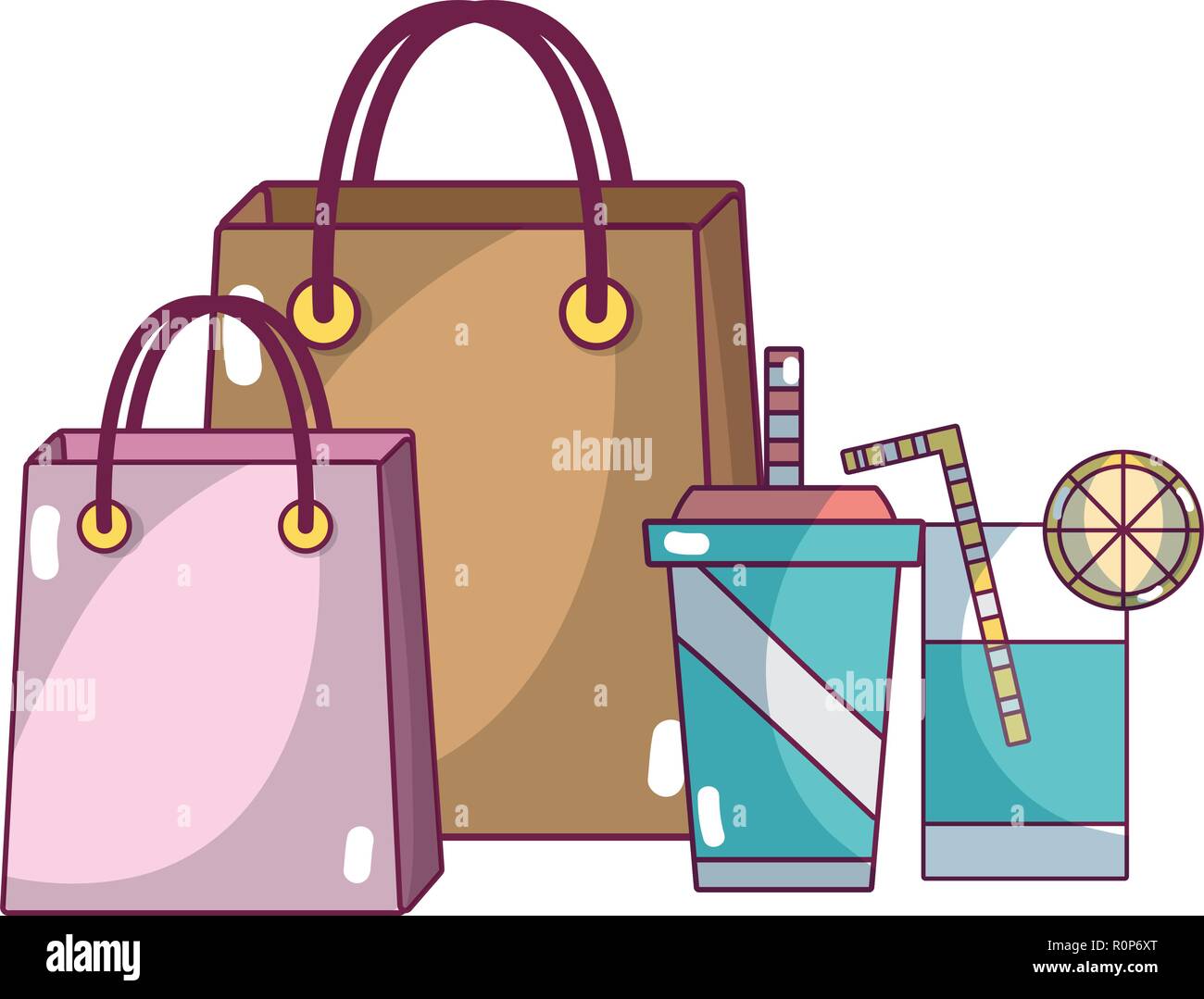 supermarket grocery products cartoon Stock Vector Image & Art - Alamy