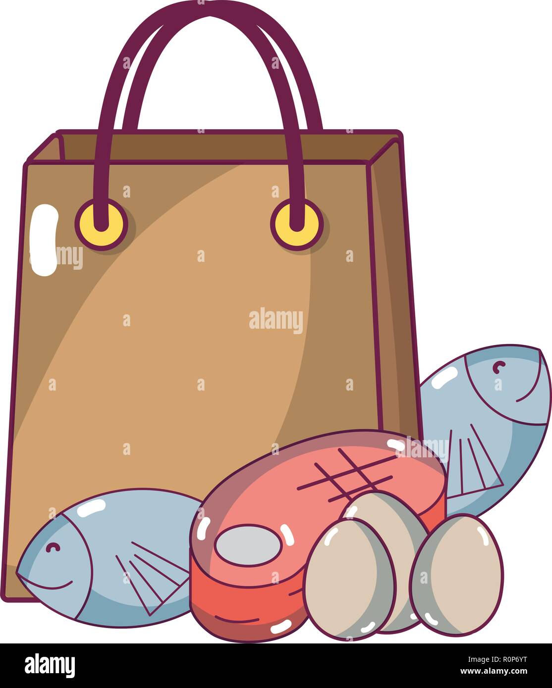 supermarket grocery products cartoon Stock Vector Image & Art - Alamy