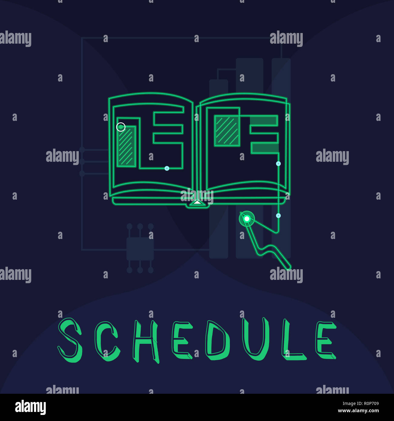 Handwriting text Schedule. Concept meaning plan for carrying out ...