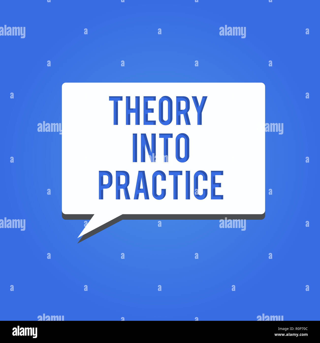 Word writing text Theory Into Practice. Business concept for Hands on ...