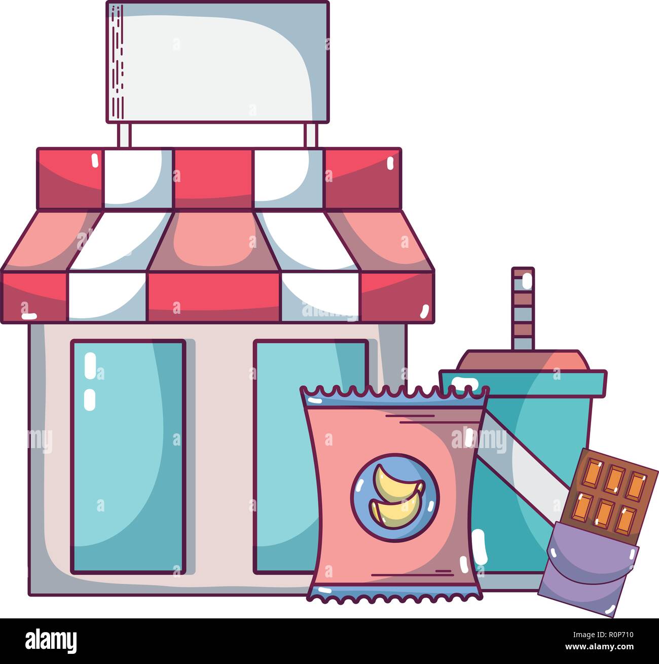 supermarket grocery products cartoon Stock Vector Image & Art - Alamy