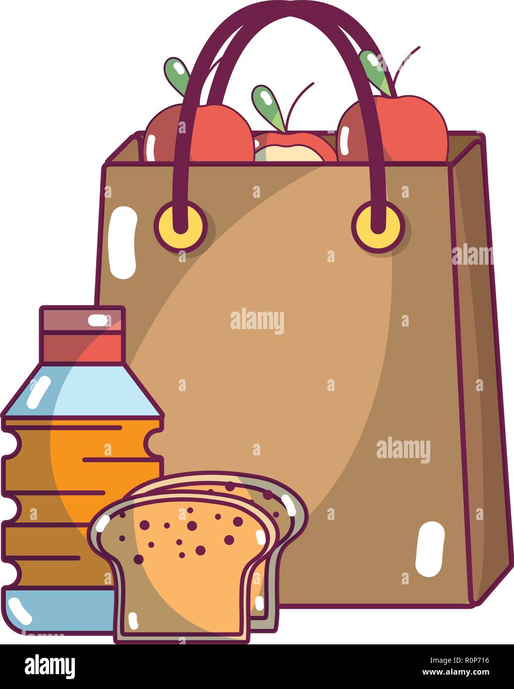 supermarket grocery products cartoon Stock Vector Image & Art - Alamy