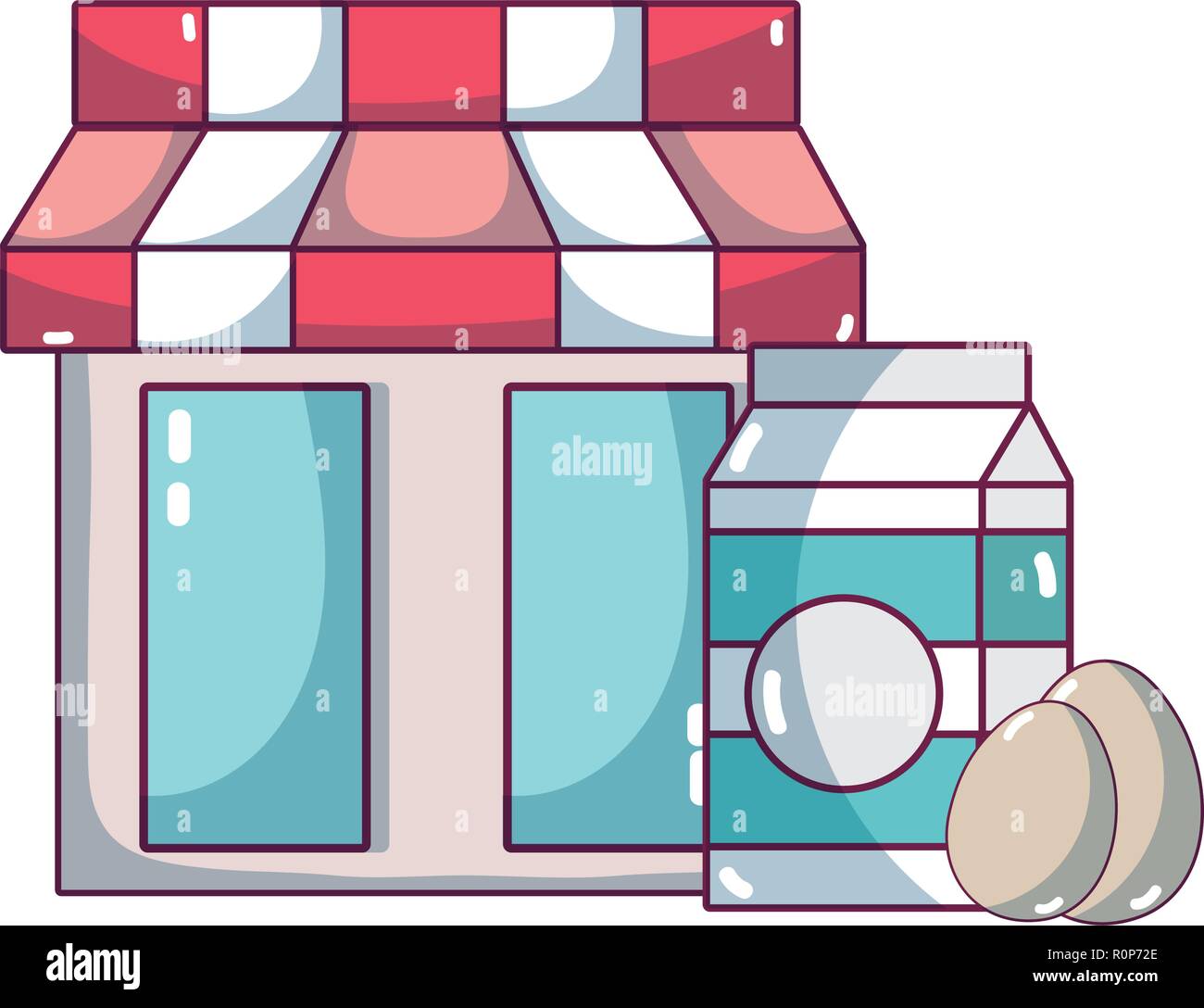 supermarket grocery products cartoon Stock Vector Image & Art - Alamy