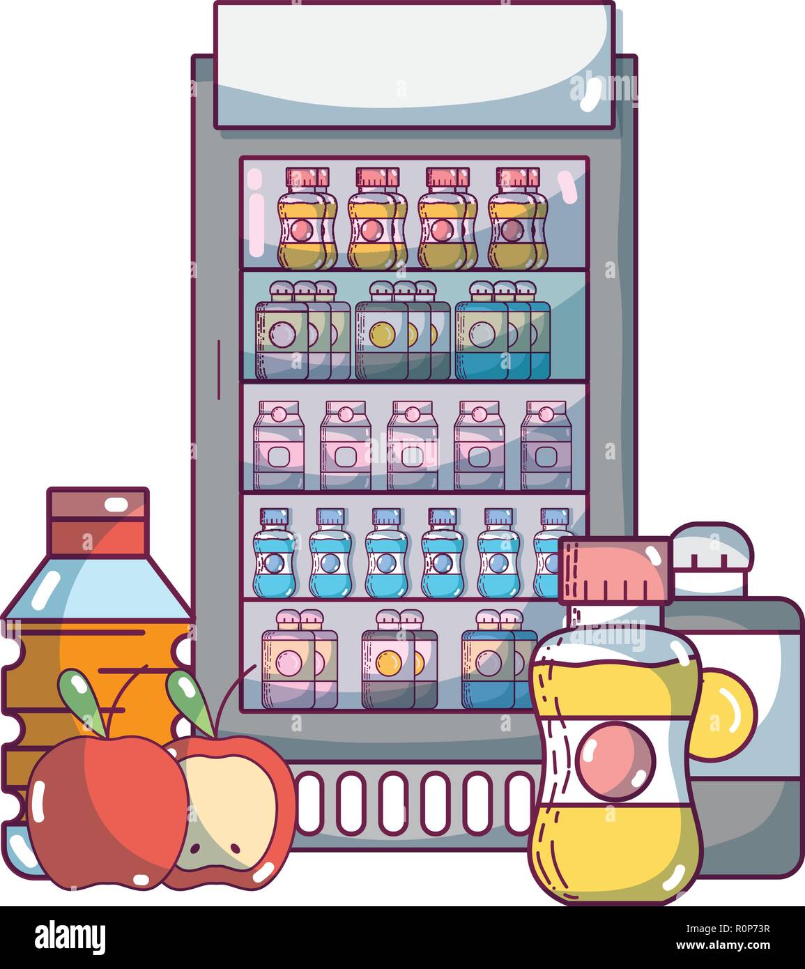 supermarket grocery products cartoon Stock Vector Image & Art - Alamy