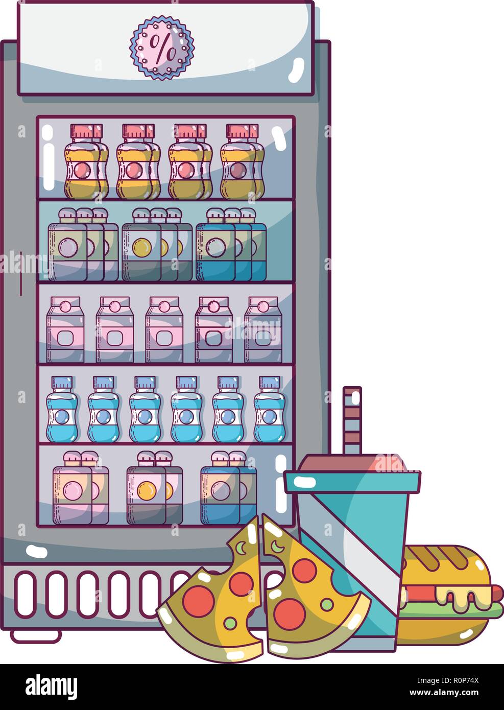 supermarket grocery products cartoon Stock Vector Image & Art - Alamy