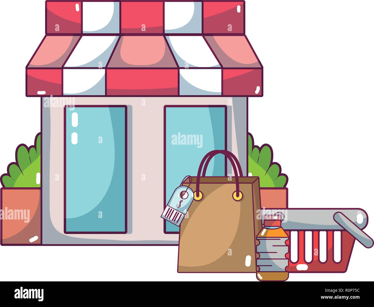 supermarket grocery products cartoon Stock Vector Image & Art - Alamy