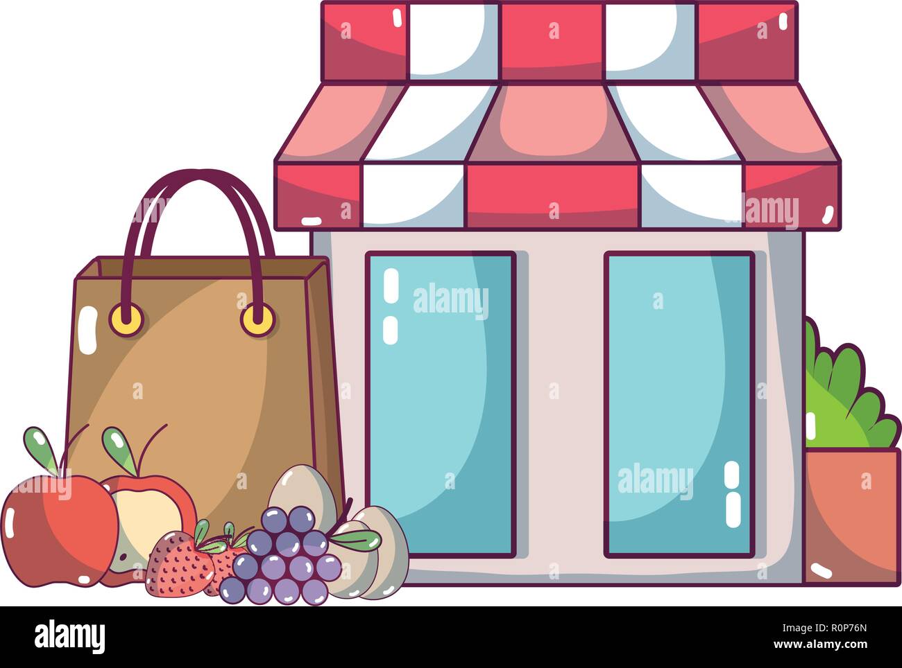 supermarket grocery products cartoon Stock Vector Image & Art - Alamy