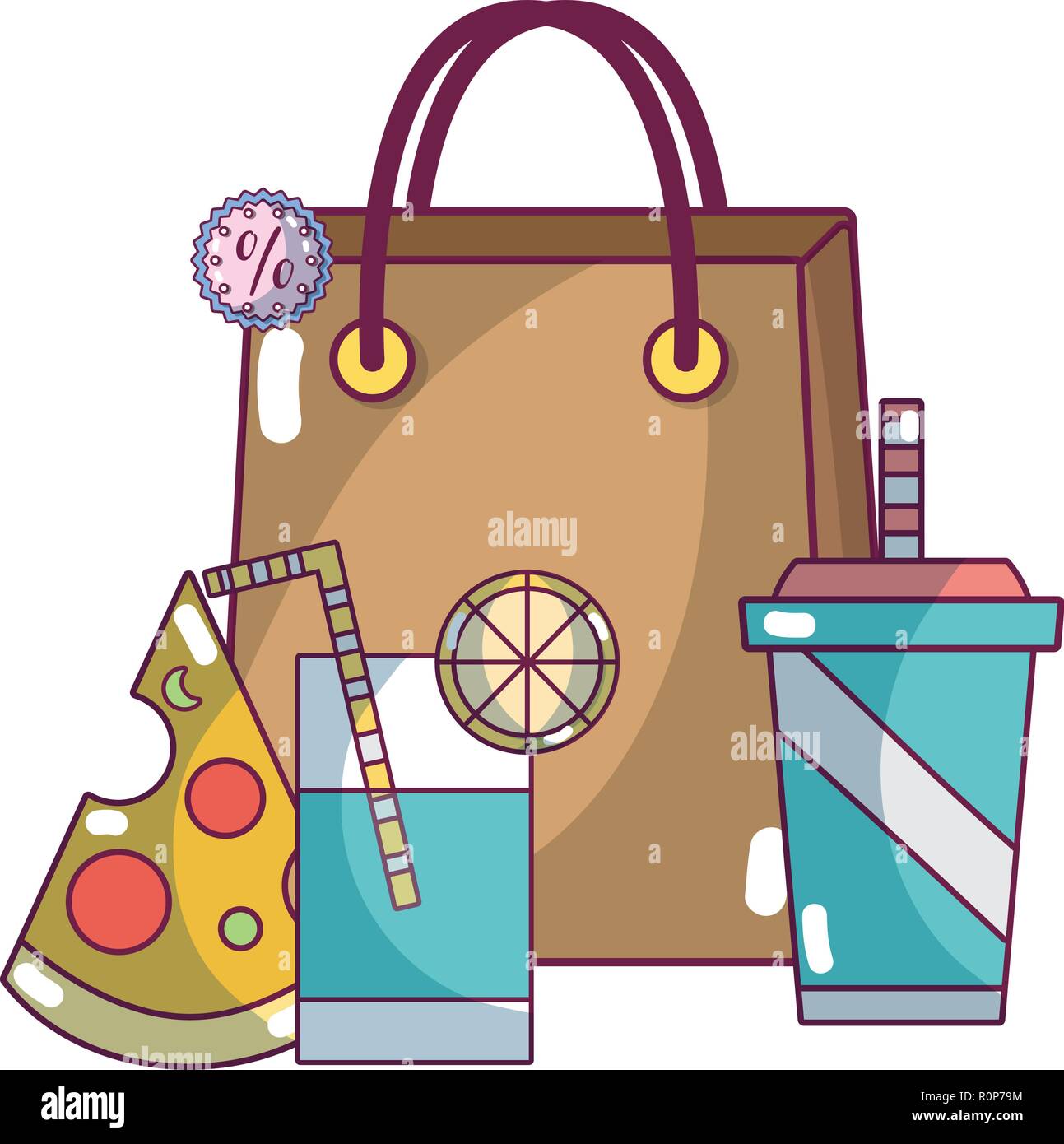 supermarket grocery products cartoon Stock Vector Image & Art - Alamy