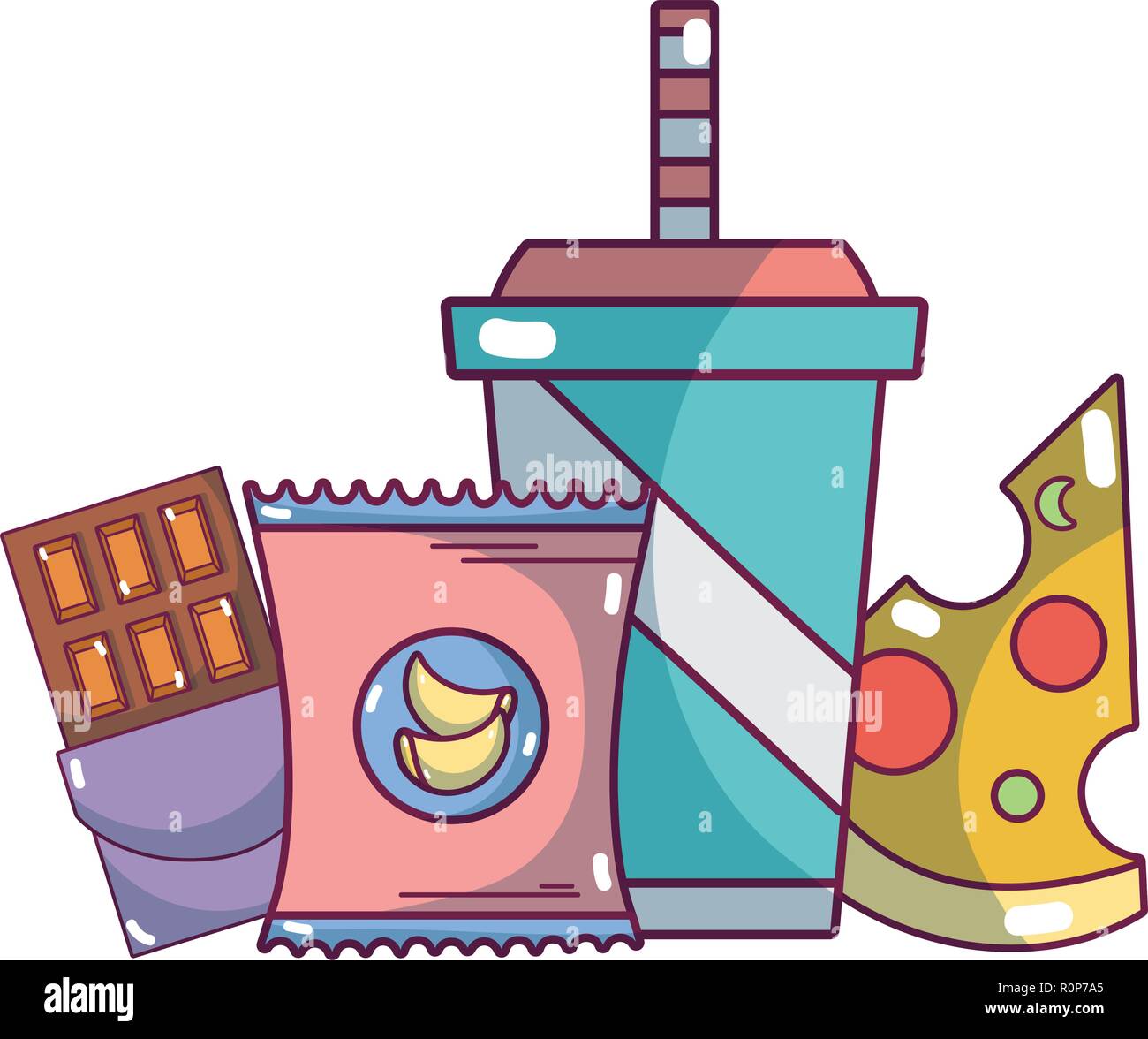 supermarket grocery products cartoon Stock Vector Image & Art - Alamy