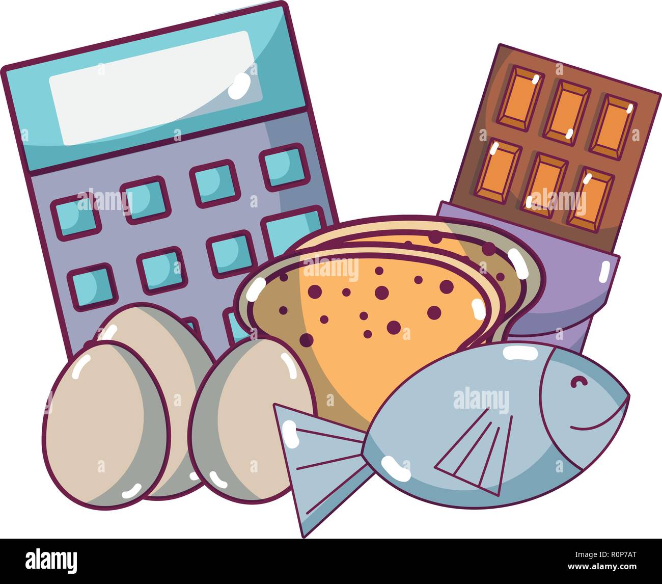 supermarket grocery products cartoon Stock Vector Image & Art - Alamy