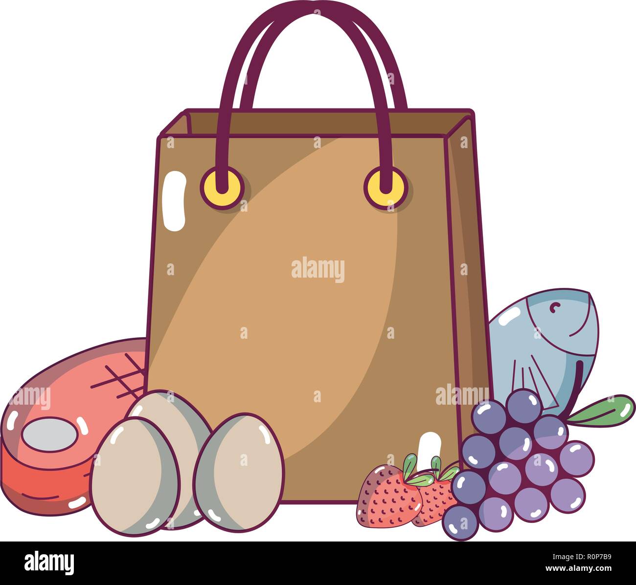supermarket grocery products cartoon Stock Vector Image & Art - Alamy