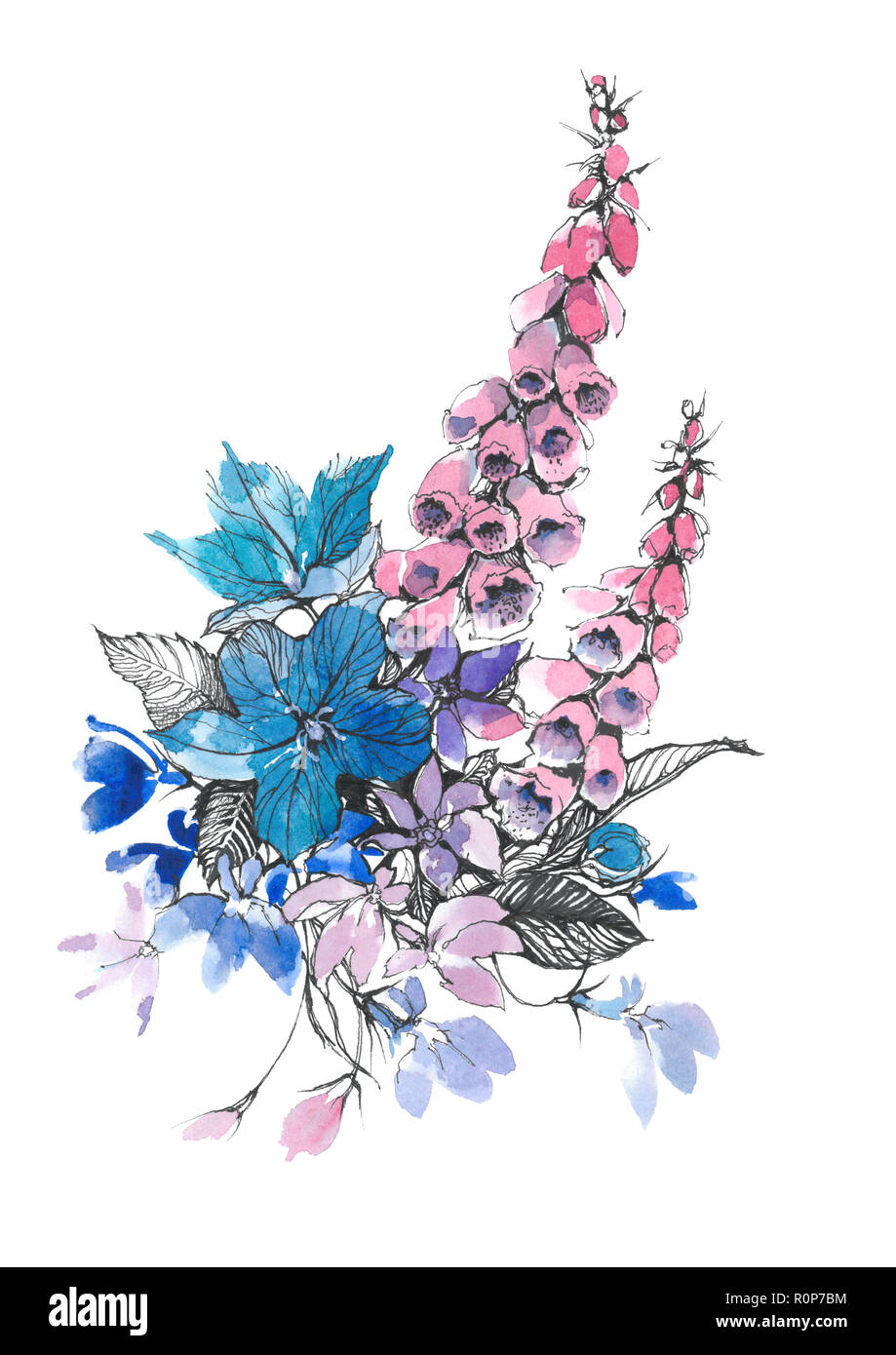 Dark Blue Flower Clipart